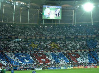 Com mosaico histórico, torcida do Bahia celebra antes de final da Copa ...