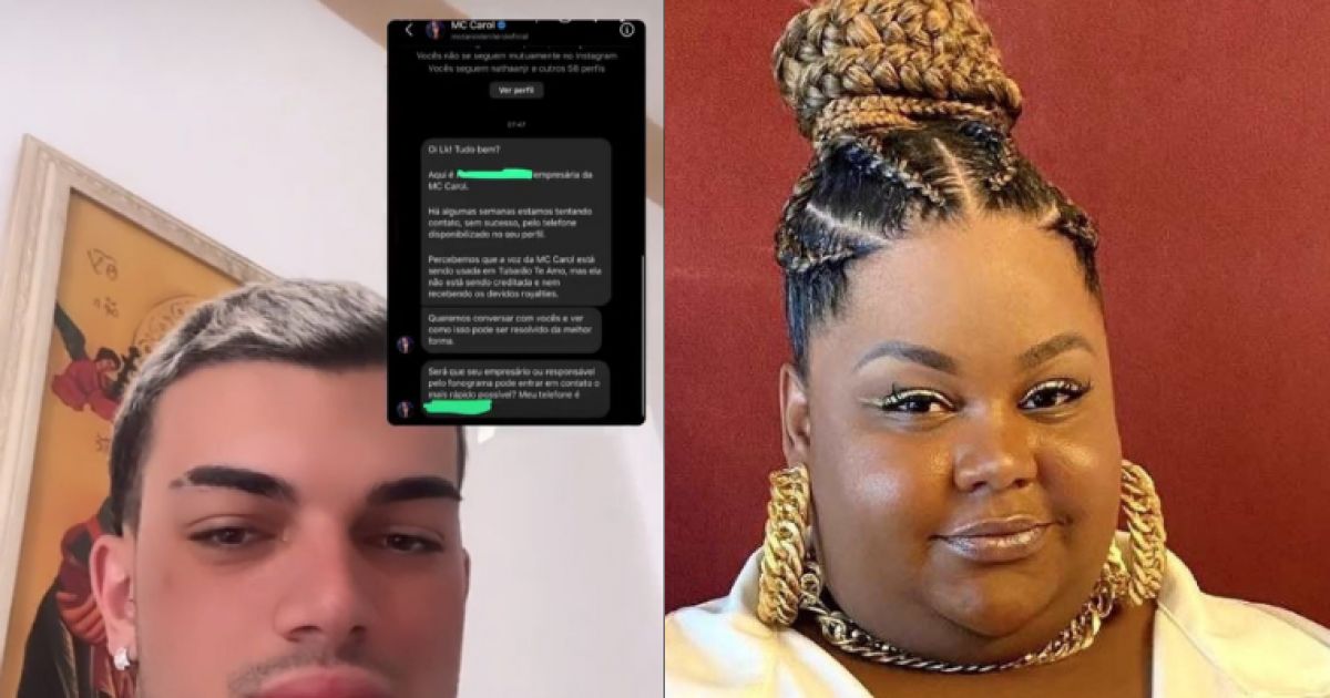 DJ LK mostra mensagem de MC Carol após acusação sobre música “Tubarão ...