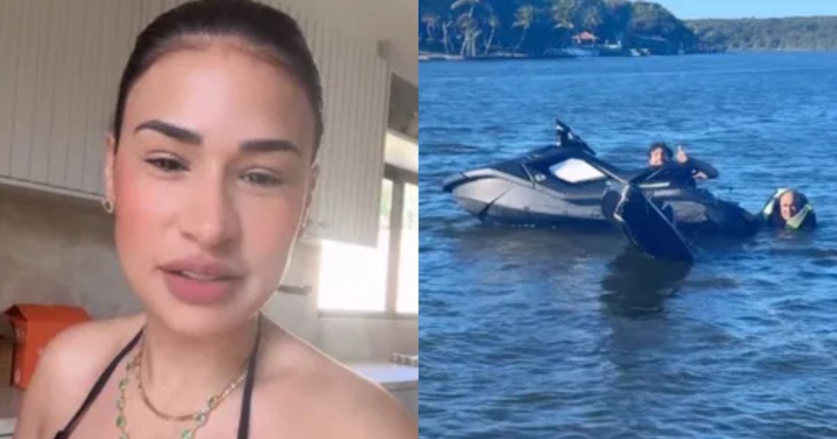 VÍDEO: Simone Mendes salva Nattan após susto com jetski em praia do ...