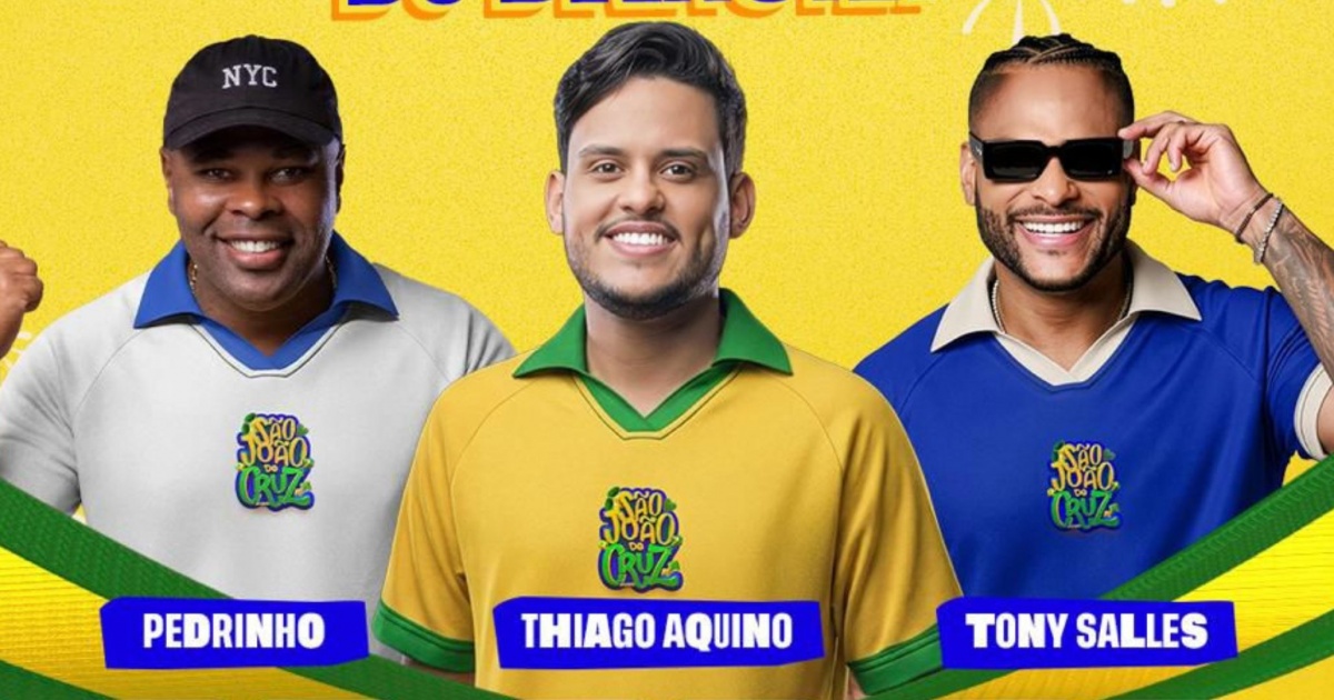 São João de Cruz terá transmissão de jogos do Brasil e shows de Tony ...
