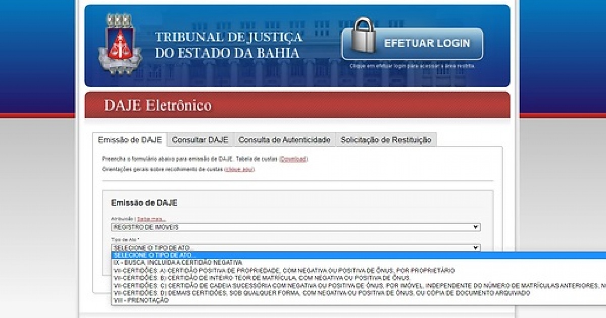 TJ-BA atualiza valores de remuneração no recebimento de DAJE’s - Bahia ...