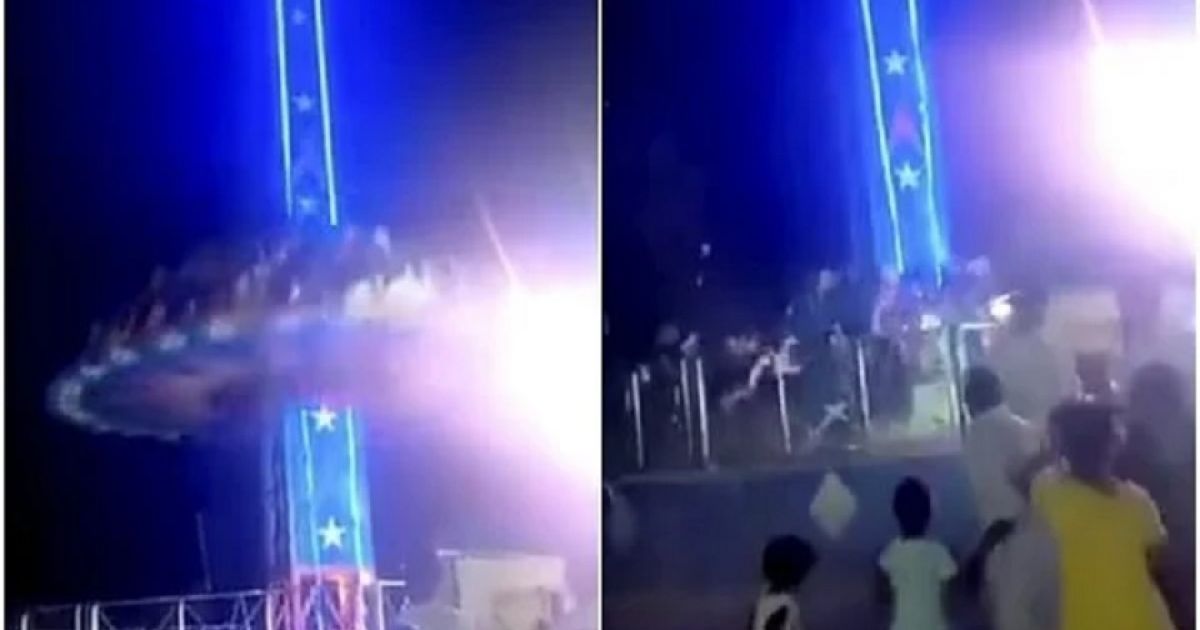 VÍDEO: Brinquedo despenca de 15m em parque de diversão na Índia e ...