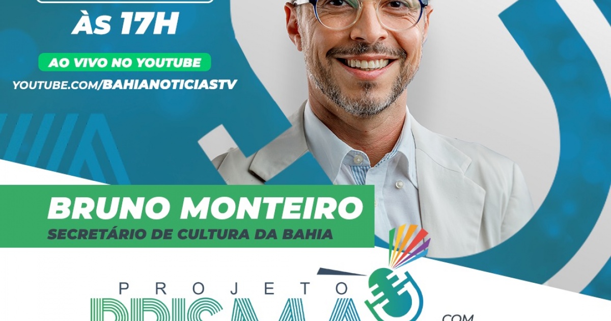 Secretário de Cultura da Bahia, Bruno Monteiro é o entrevistado no Projeto Prisma desta segunda ...